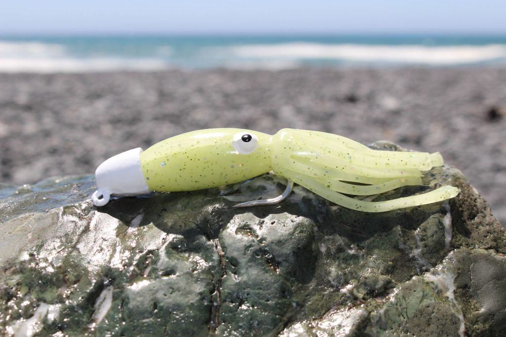 J1 3-pack of 5" B2 Jig Head Squid 1 oz - Soft Plastic Squid with Jig Heads